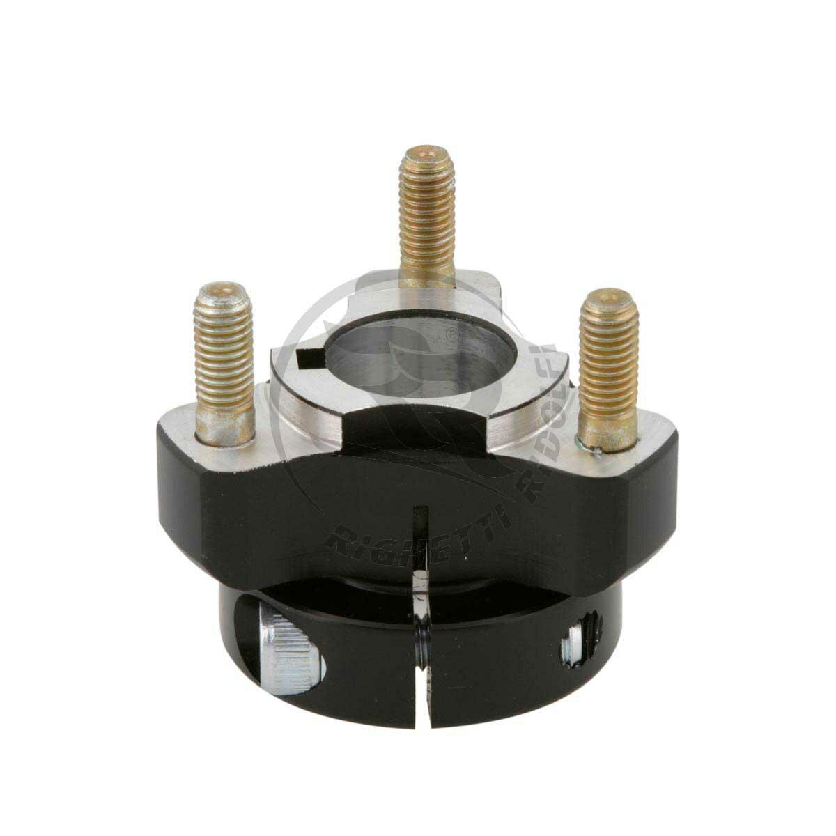 Wheel Hub D.25mm L.40mm Key 6mm - Black Aluminium | Righetti e Ridolfi