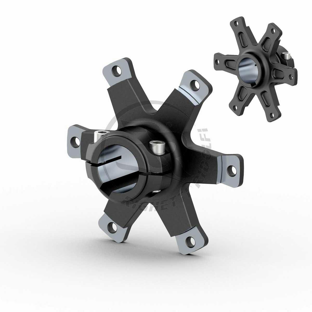 30mm Aluminium Brake Disc Hub, 6 Spokes, Titanium | Righetti e Ridolfi