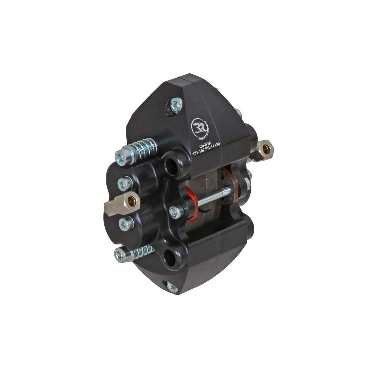 Rear Hydraulic 4 Piston Caliper, natural CNC aluminium | Righetti e Ridolfi